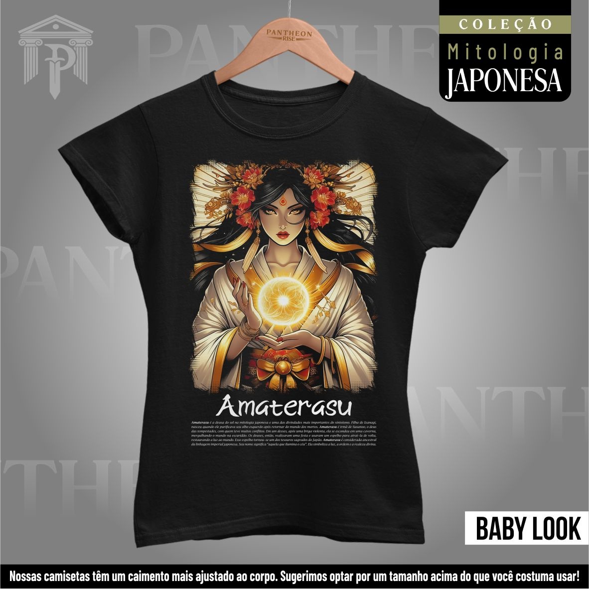 Baby Long Quality Baby Look - Deusa Amaterasu (Mitologia Japonesa) R$69 ...
